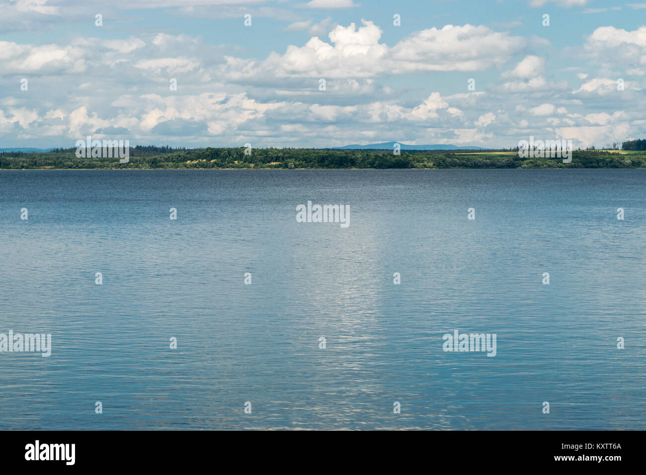 Orava reservoir from various angles with sun Stock Photo - Alamy