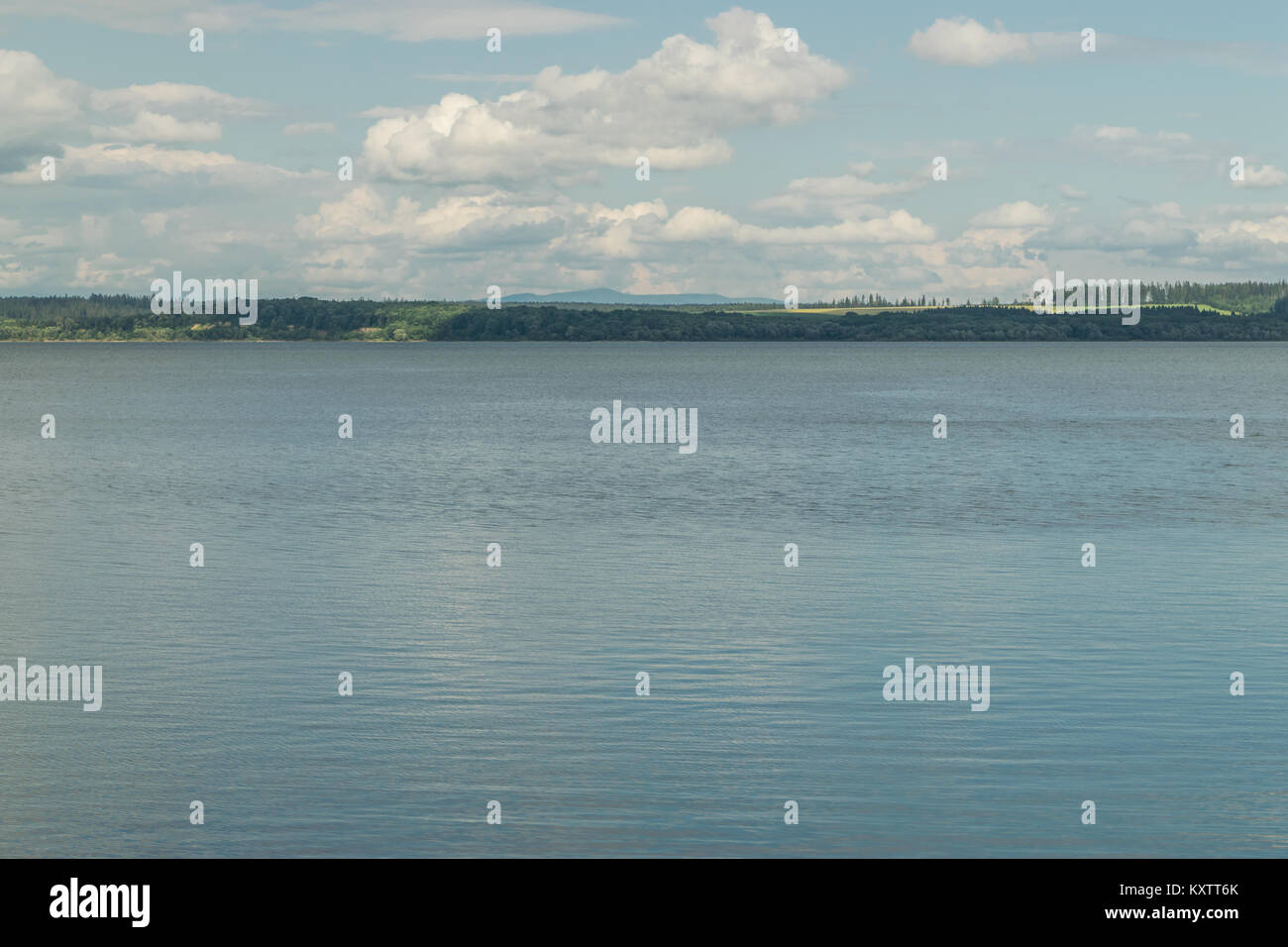 Orava reservoir from various angles with sun Stock Photo - Alamy