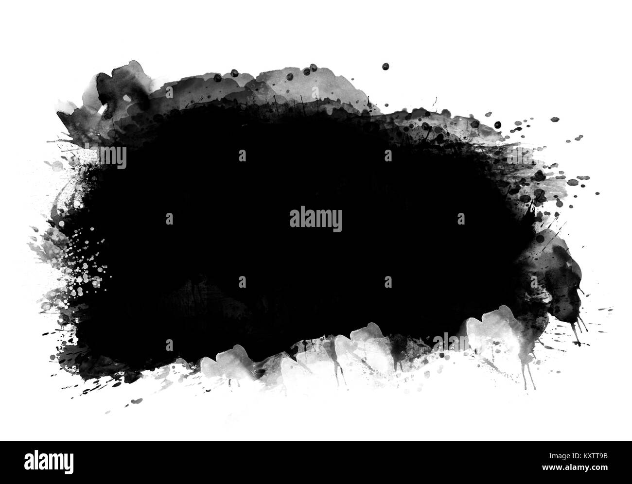 Black patch graphic color brush strokes effect on white background ...