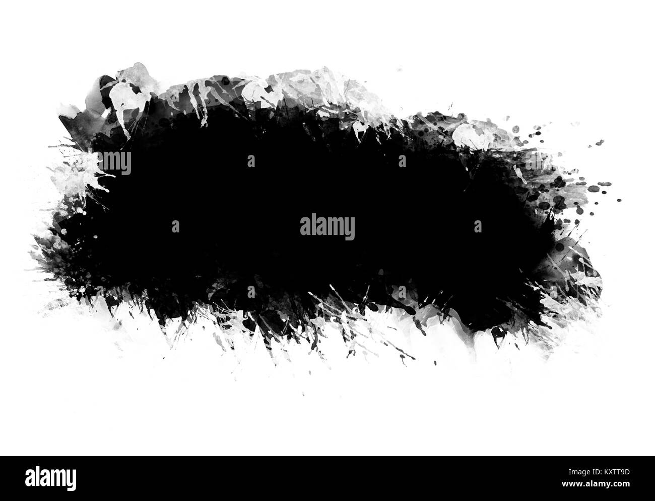Black patch graphic color brush strokes effect on white background ...