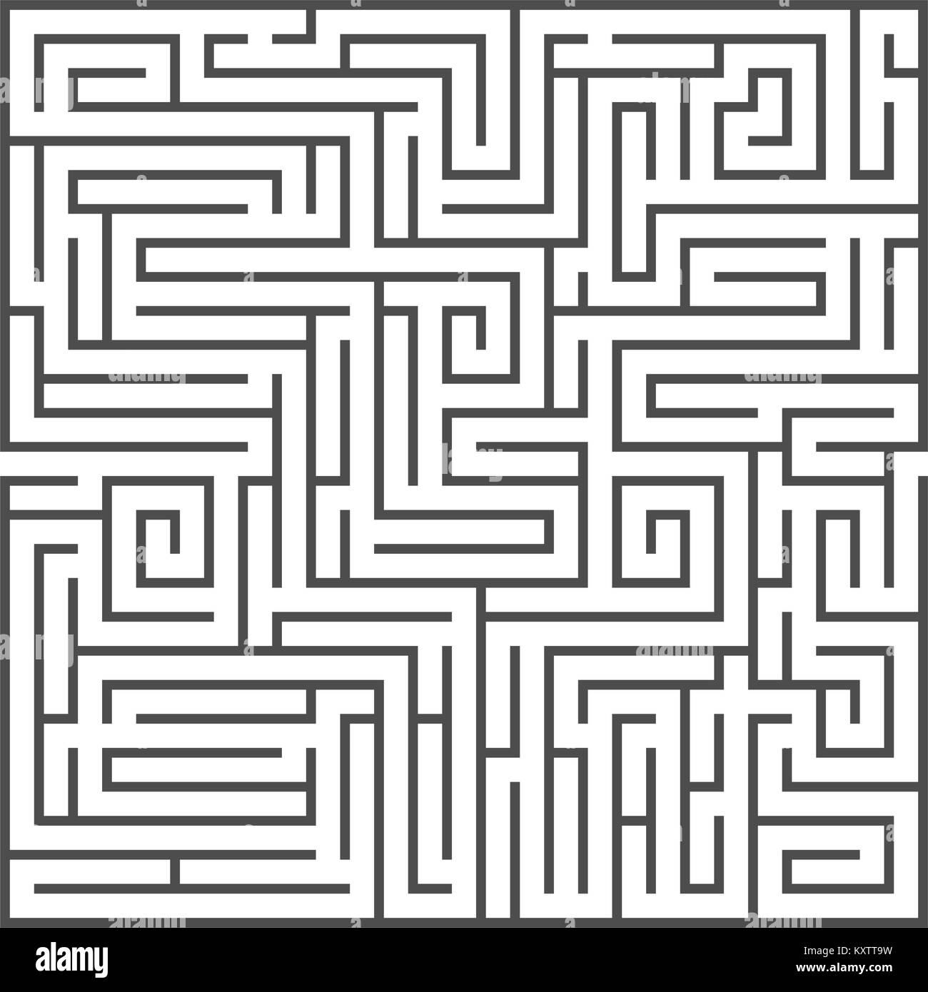 Square maze isolated on white background. Medium complexity Stock Vector Image & Art - Alamy