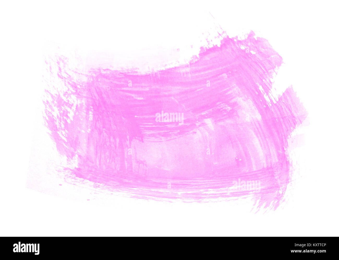 Pink graphic color brush strokes effect on white background Stock Photo ...