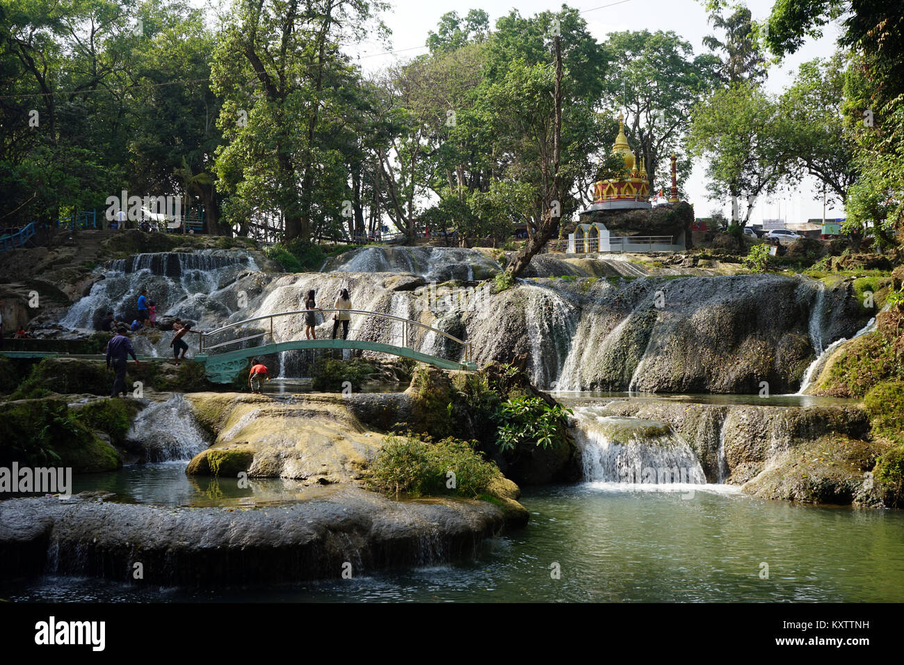 PYIN OO LWIN, MYANMAR - CIRCA APRIL 2017 Pwe Gauk Waterfall Stock Photo ...