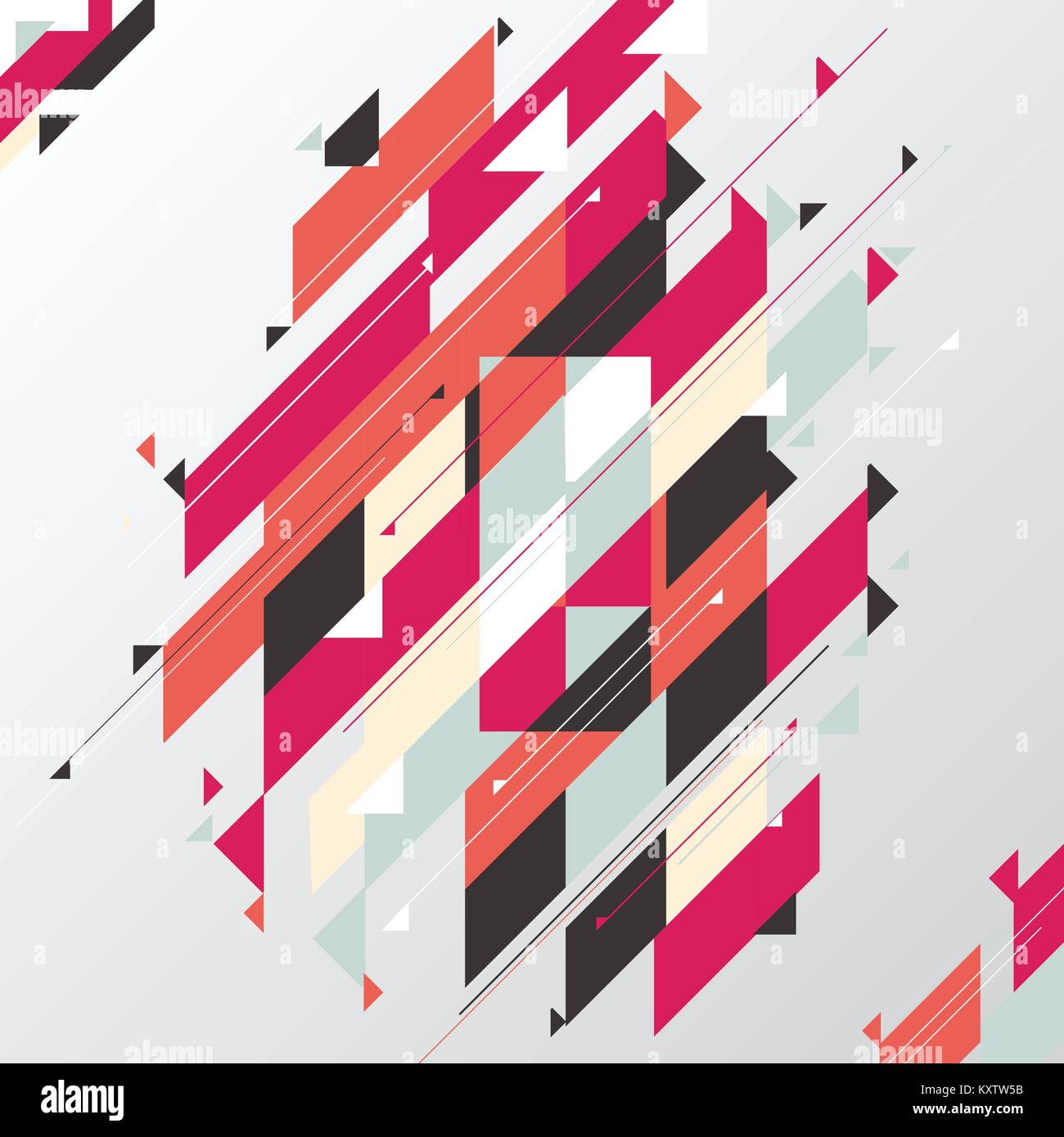 Abstract geometric modern diagonal and triangle element red tone color ...