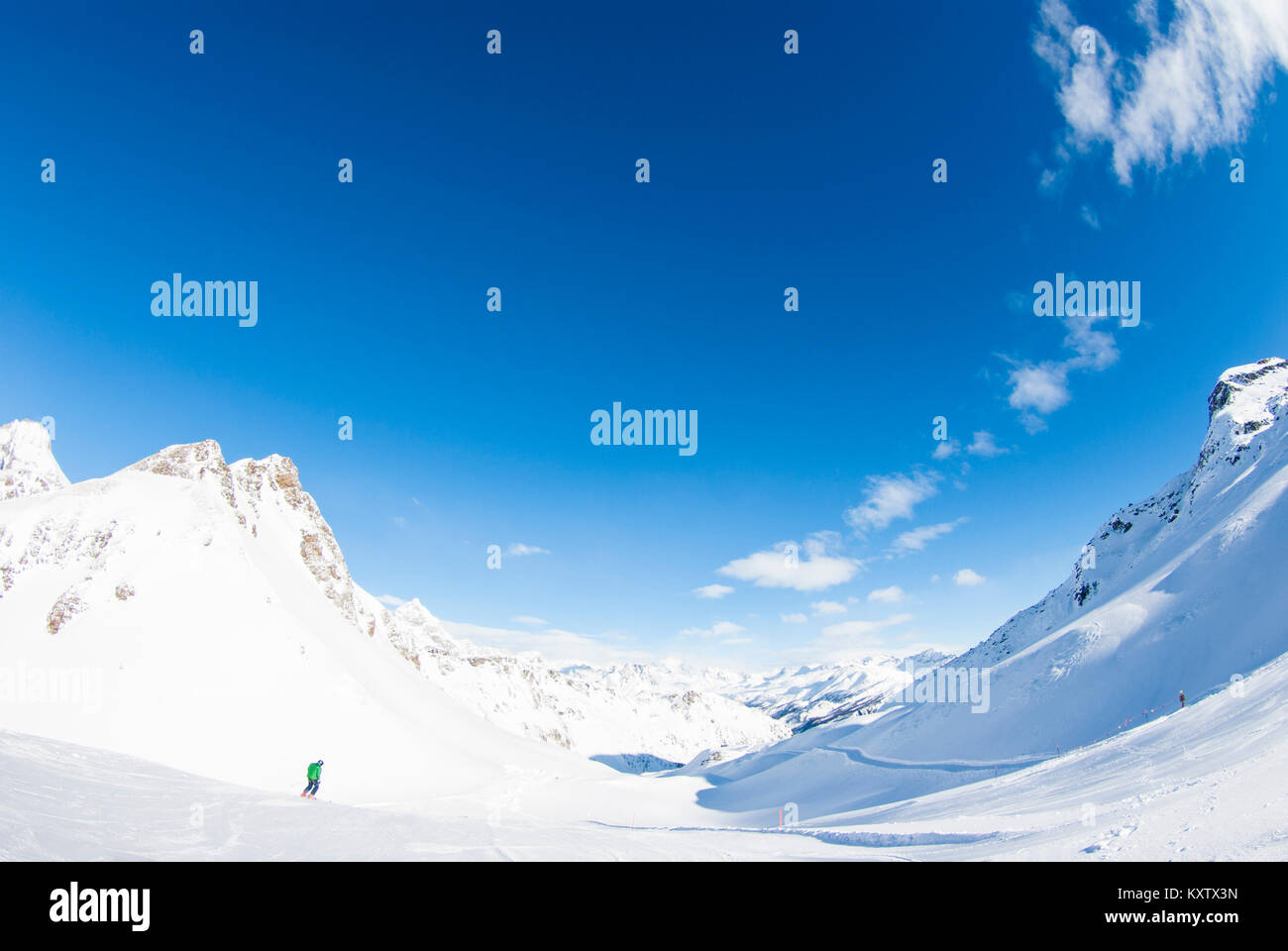San Domenico, Varzo, Alps, Italy, panorama of the snow-capped mountains ...