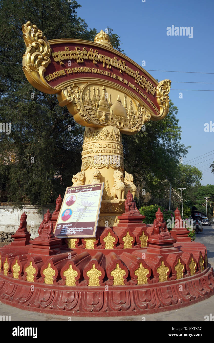 Myanmar road sign hi-res stock photography and images - Alamy