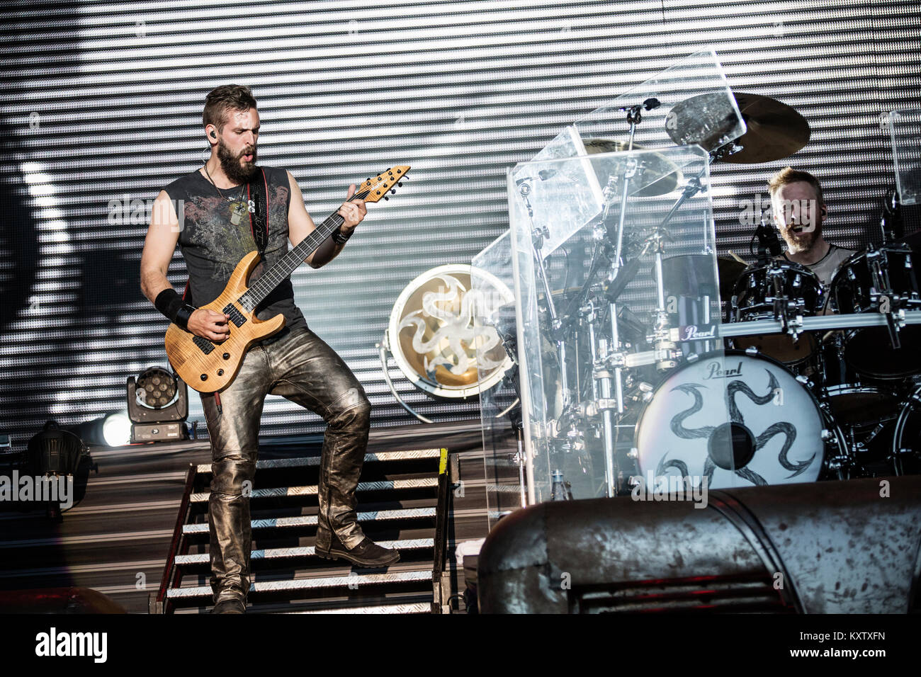 The Dutch metal and rock band Within Temptation performs a live concert ...