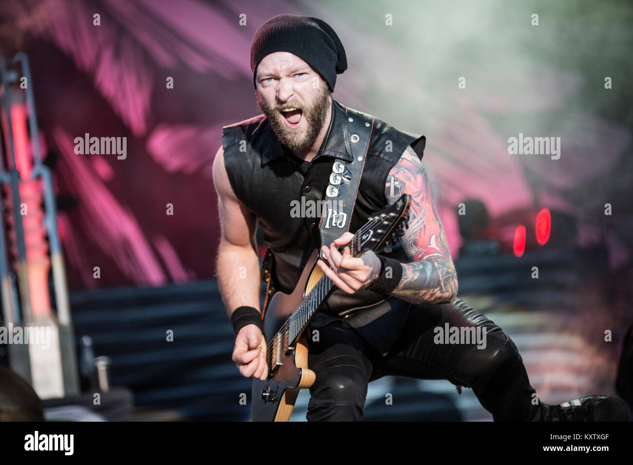 The Dutch metal and rock band Within Temptation performs a live concert ...