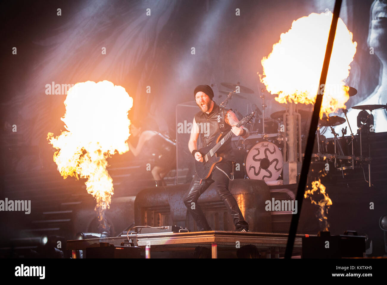 The Dutch metal and rock band Within Temptation performs a live concert ...