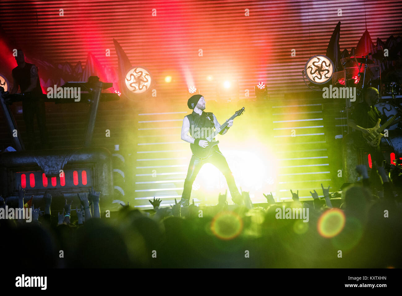 The Dutch metal and rock band Within Temptation performs a live concert ...