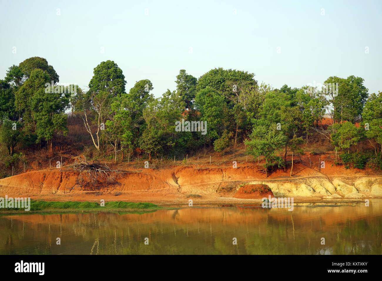 Water in small pond near farm fields in Myanmar Stock Photo - Alamy