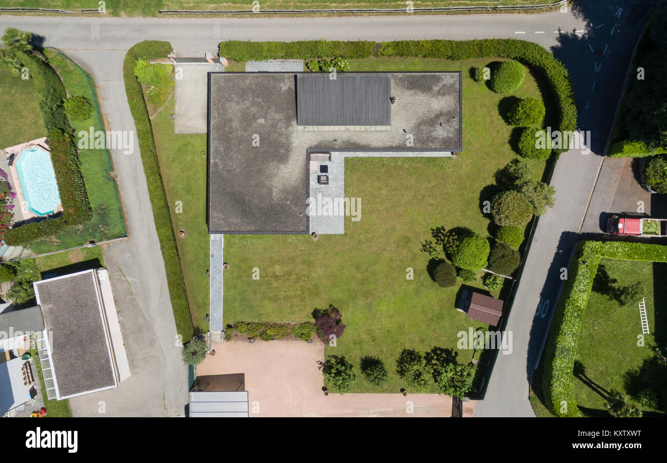 aerial view of a residential area with housing Stock Photo - Alamy