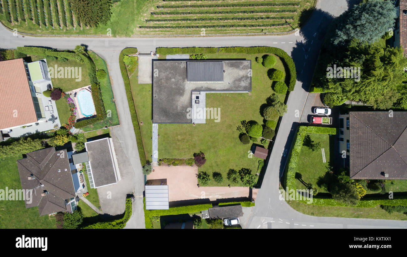 aerial view of a residential area with housing Stock Photo - Alamy