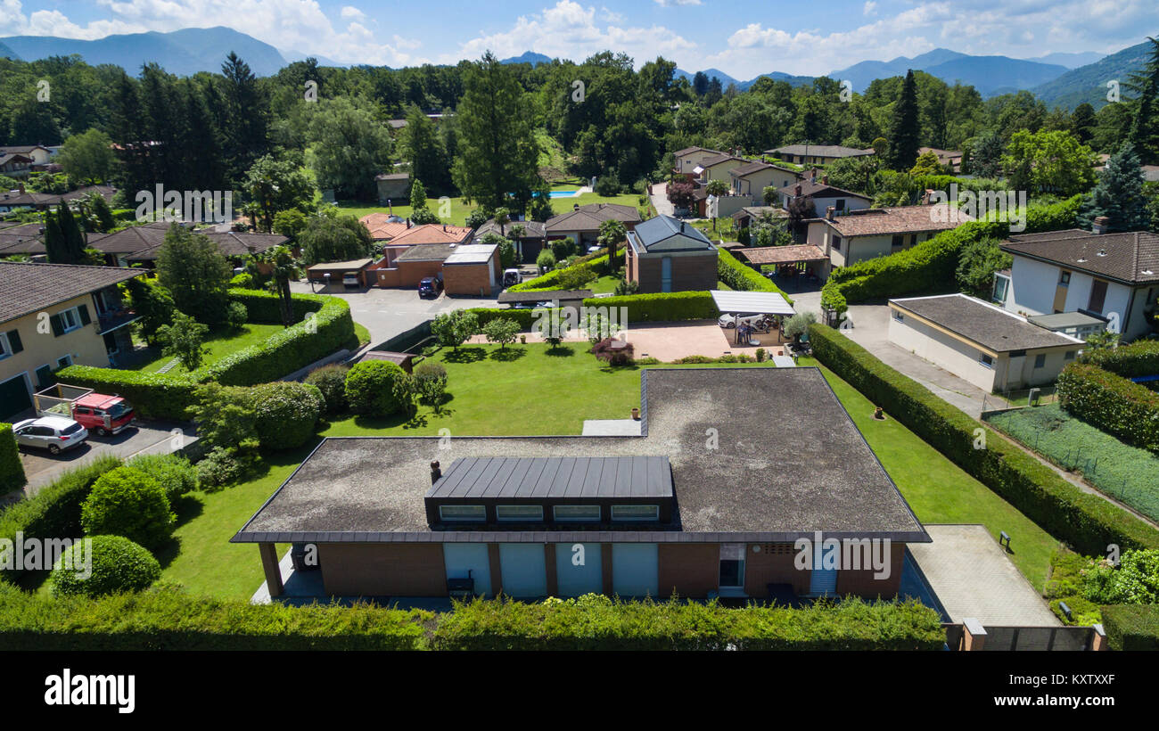 aerial view of a residential area with housing Stock Photo - Alamy
