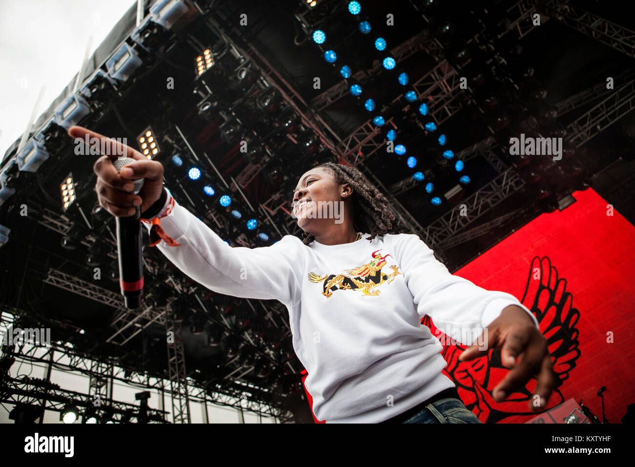 The American rapper and lyricist Young M.A performs a live concert ...