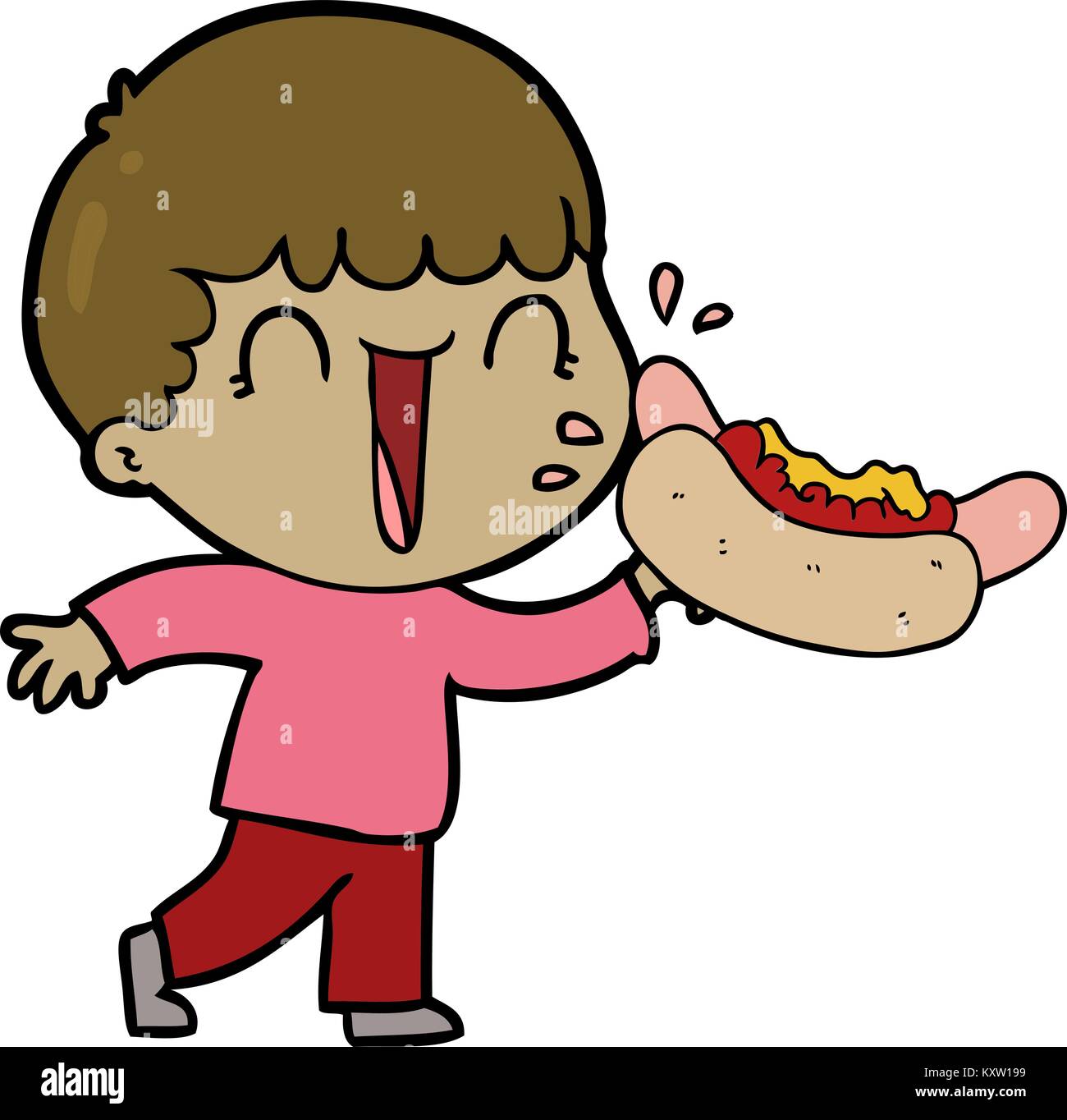 Funny man eating hotdog hi-res stock photography and images - Alamy