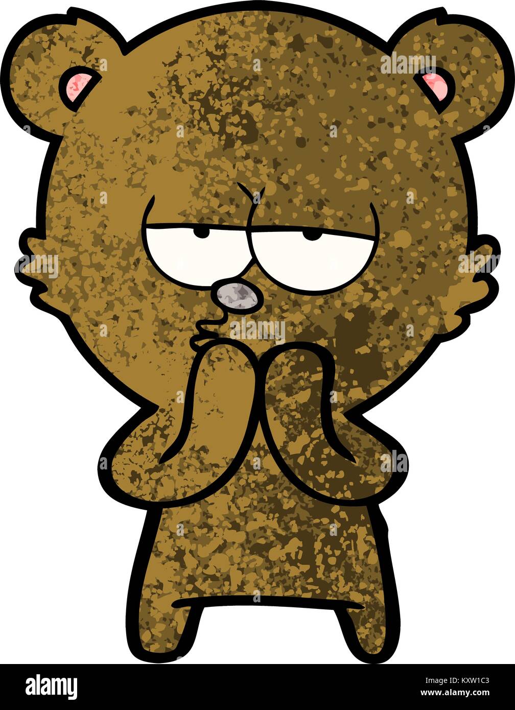 bored bear cartoon Stock Vector Image & Art - Alamy