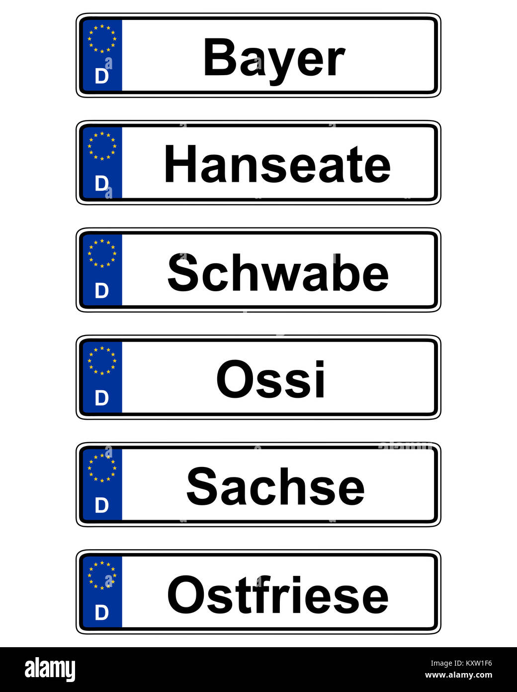 German Car Registration License Plate Stock Photos & German Car ...