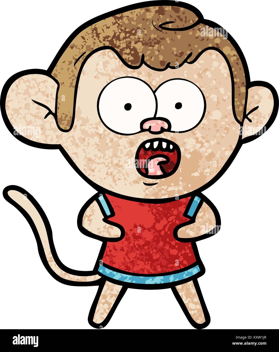 cartoon shocked monkey Stock Vector Image & Art - Alamy