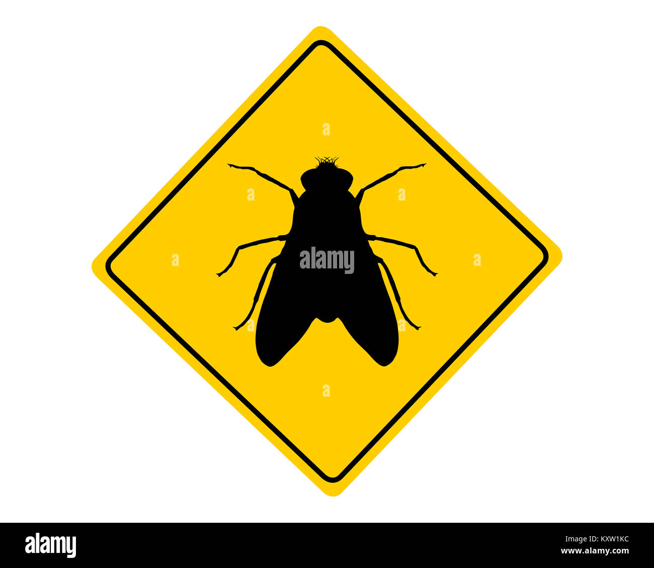 Traffic sign for flies on white Stock Photo - Alamy