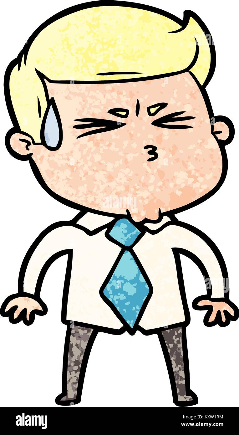 cartoon man sweating Stock Vector Image & Art - Alamy