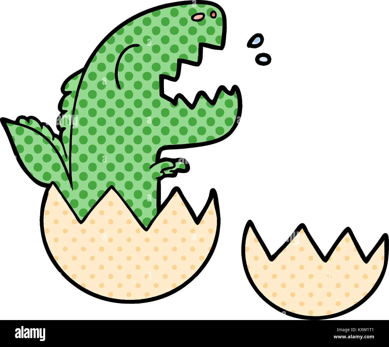cartoon dinosaur hatching from egg Stock Vector Image & Art - Alamy