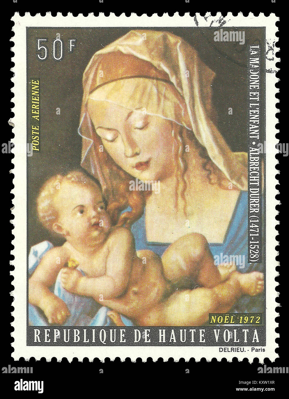 Upper Volta - stamp 1973: Edition on Biblical motifs, shows Painting ...