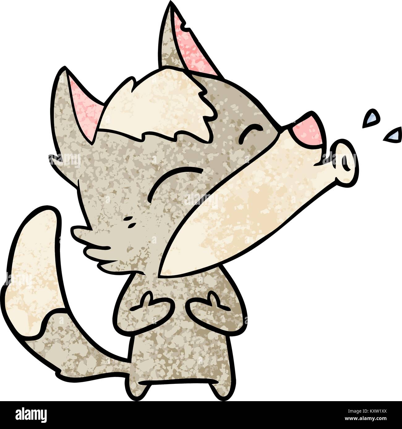 howling wolf cartoon Stock Vector Image & Art - Alamy