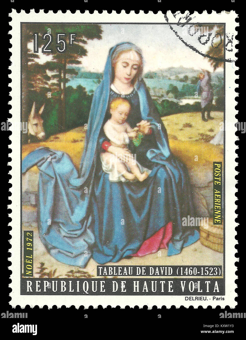 Upper Volta - stamp 1973: Edition on Biblical motifs, shows Painting ...