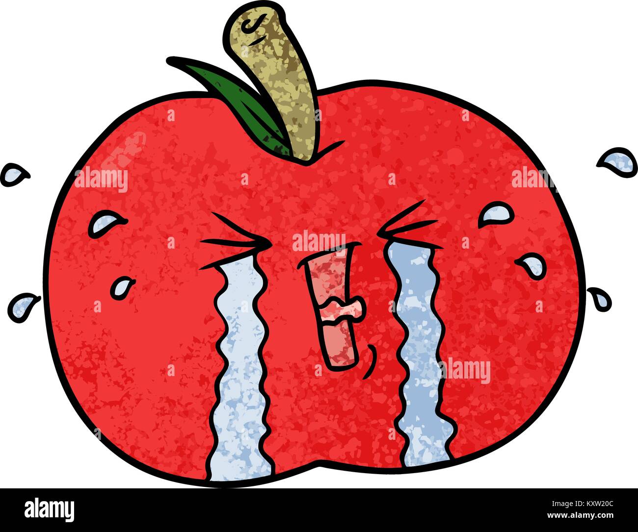 cartoon apple crying Stock Vector Image & Art - Alamy