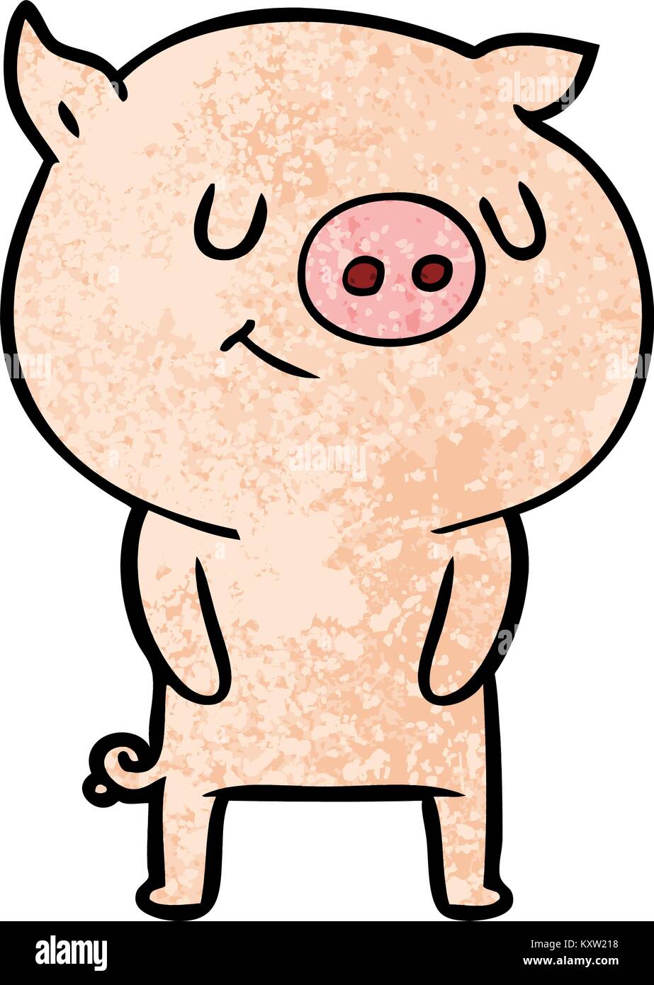 happy cartoon pig Stock Vector Image & Art - Alamy