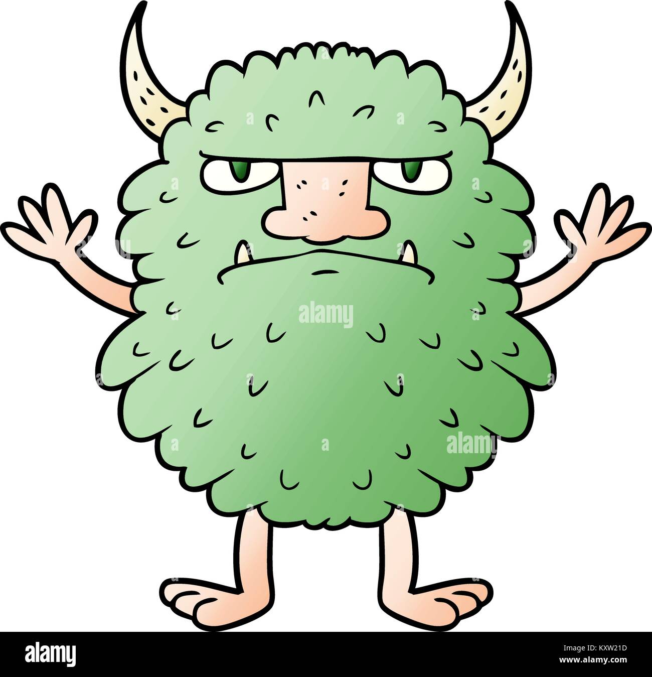 cartoon grumpy monster Stock Vector Image & Art - Alamy