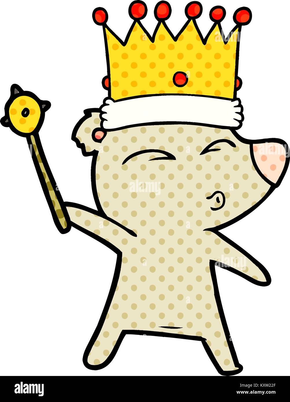 cartoon whistling bear king Stock Vector Image & Art - Alamy
