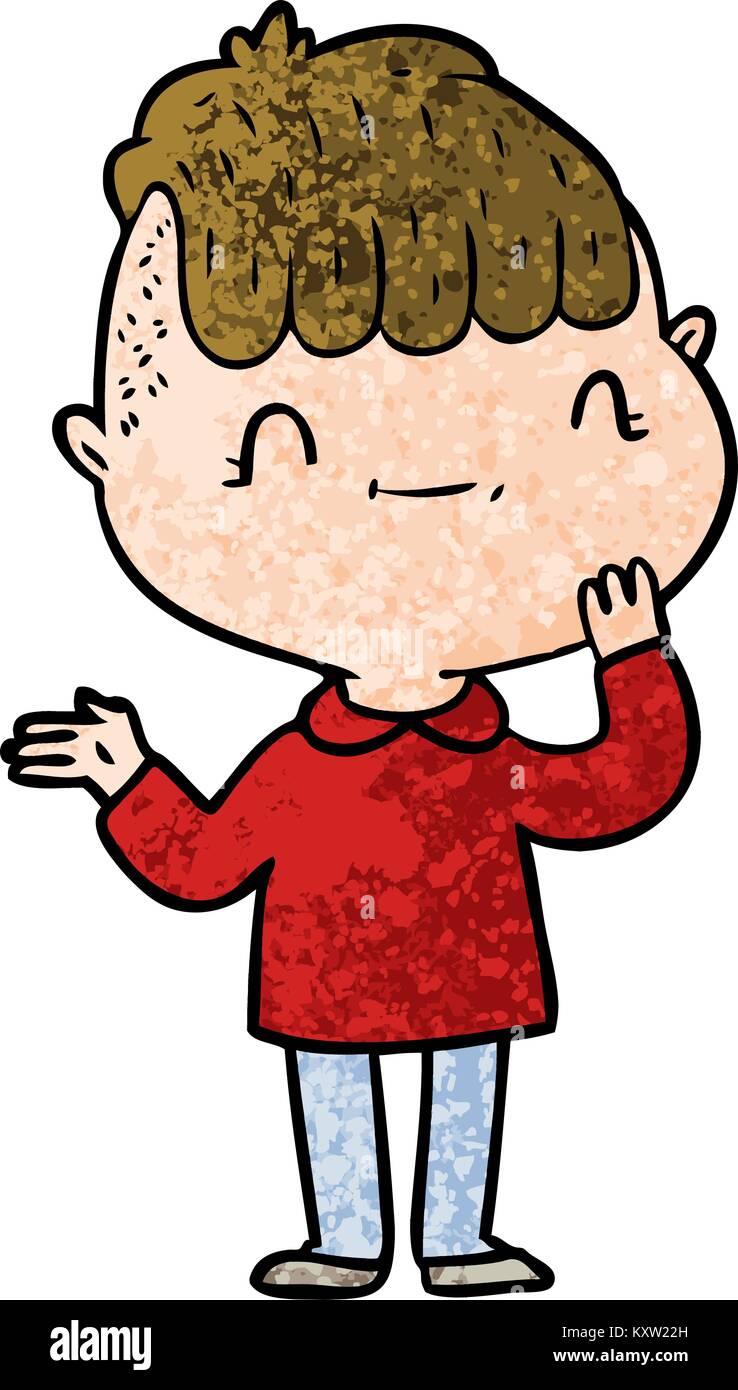 cartoon friendly boy Stock Vector Image & Art - Alamy