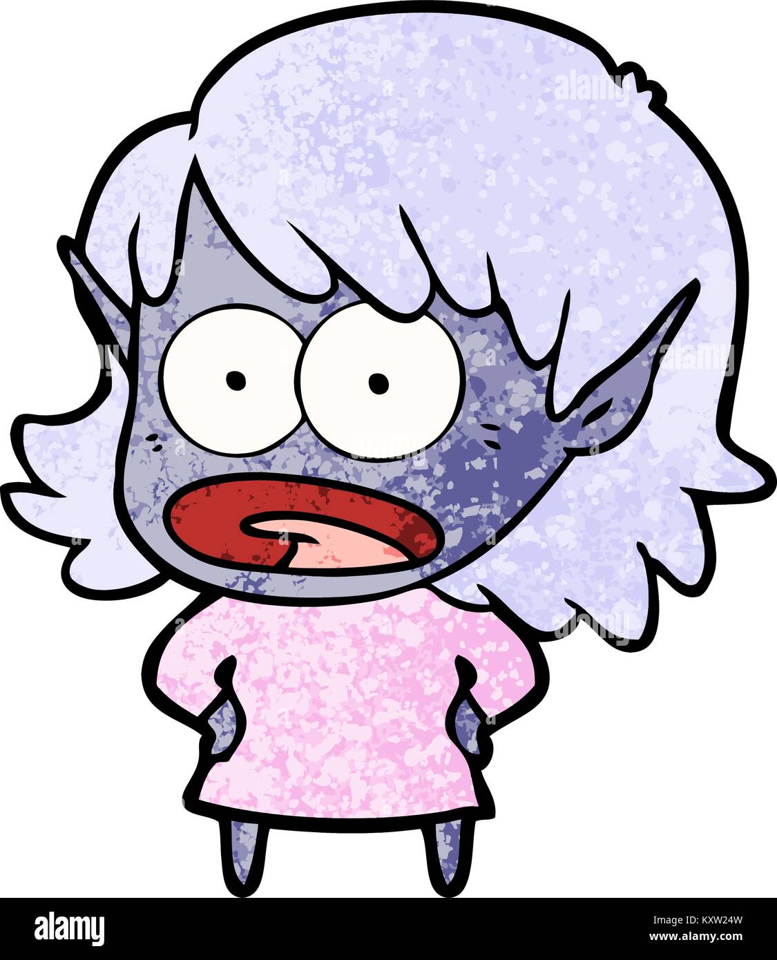 cartoon shocked elf girl Stock Vector Image & Art - Alamy