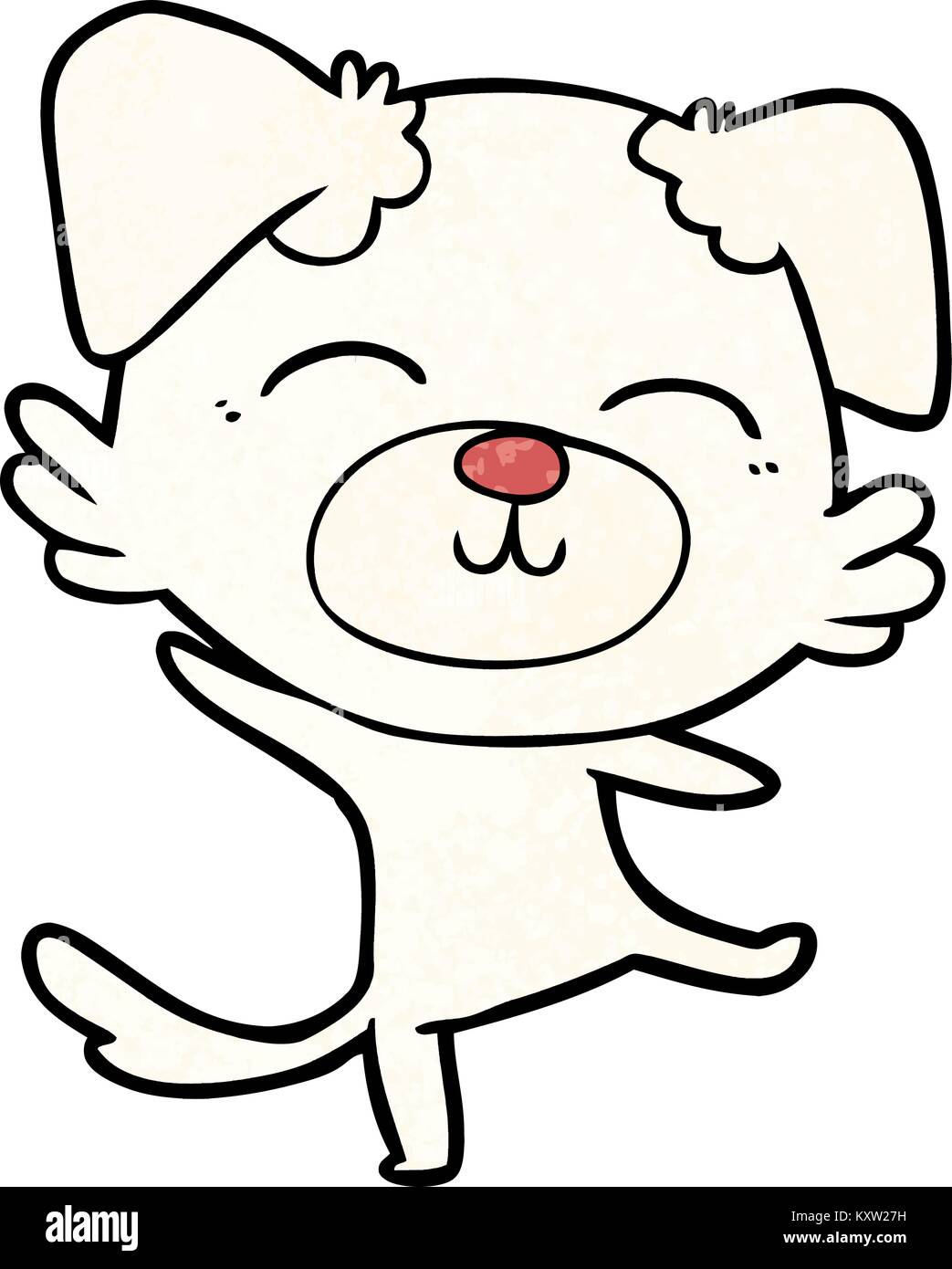 cartoon dog doing a happy dance Stock Vector Image & Art - Alamy
