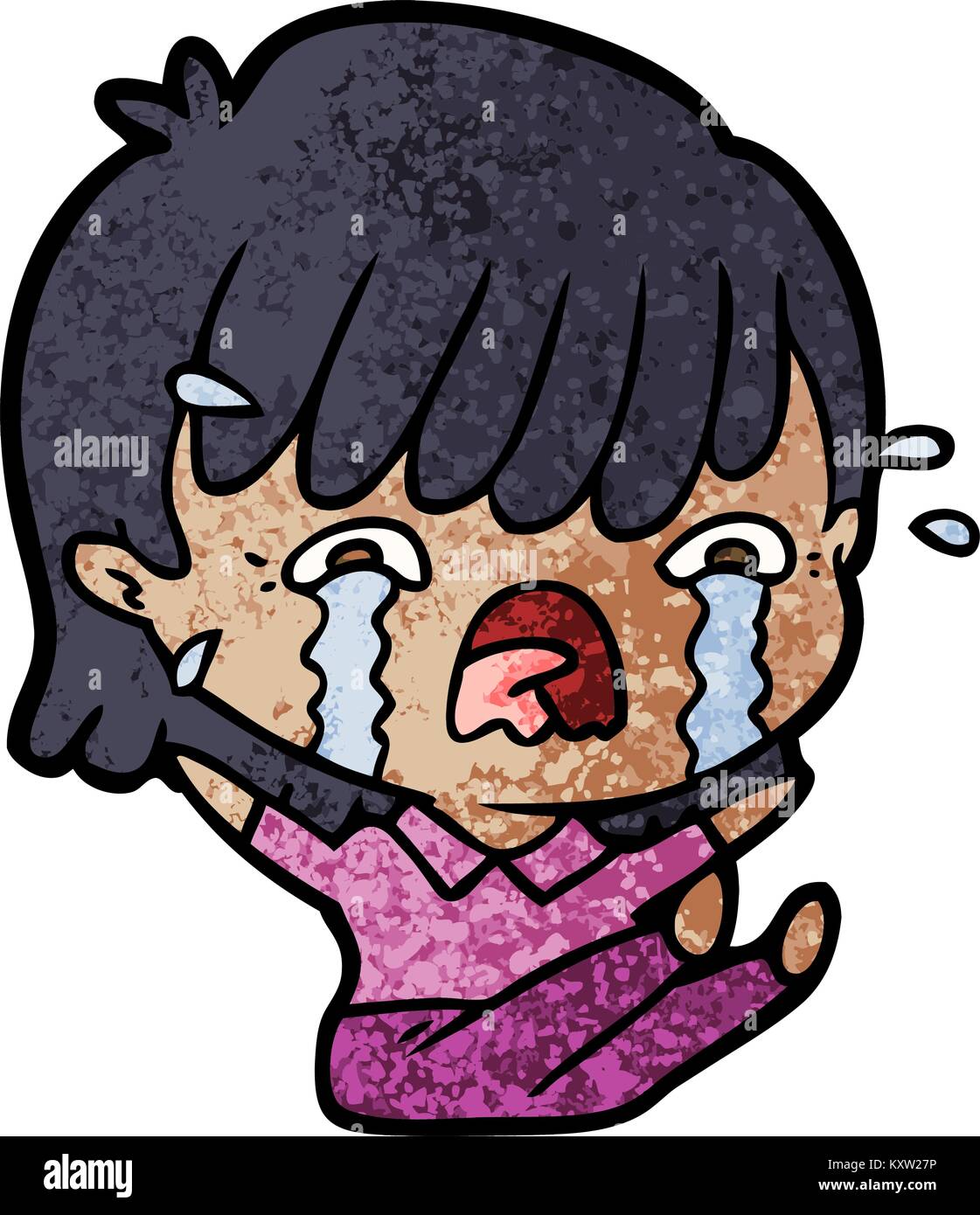 cartoon girl crying Stock Vector Image & Art - Alamy