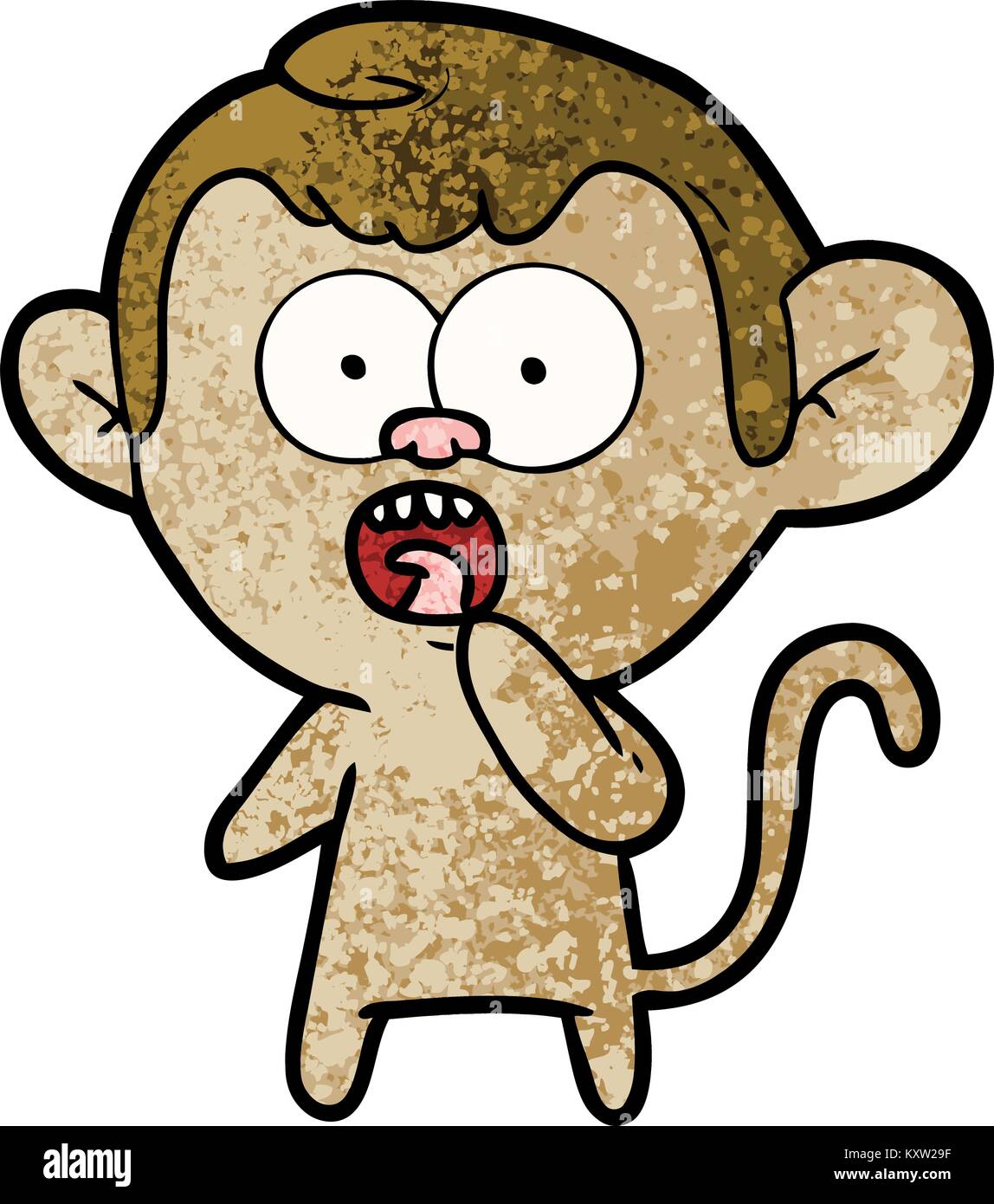 cartoon shocked monkey Stock Vector Image & Art - Alamy