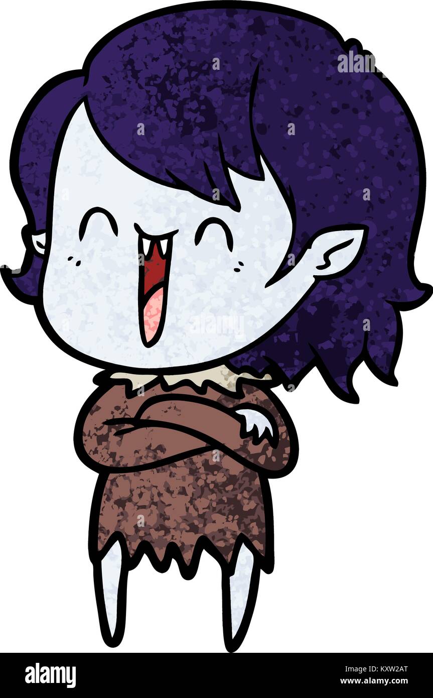 cute cartoon happy vampire girl Stock Vector Image & Art - Alamy