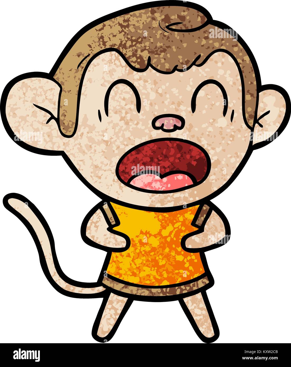 shouting cartoon monkey Stock Vector Image & Art - Alamy