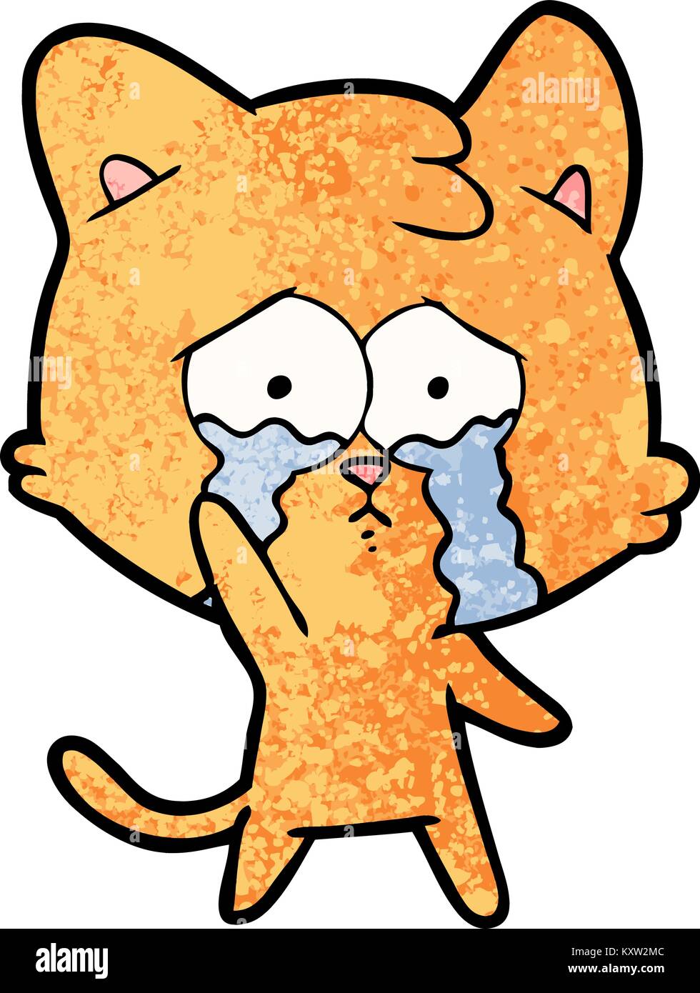 cartoon crying cat Stock Vector Image & Art - Alamy