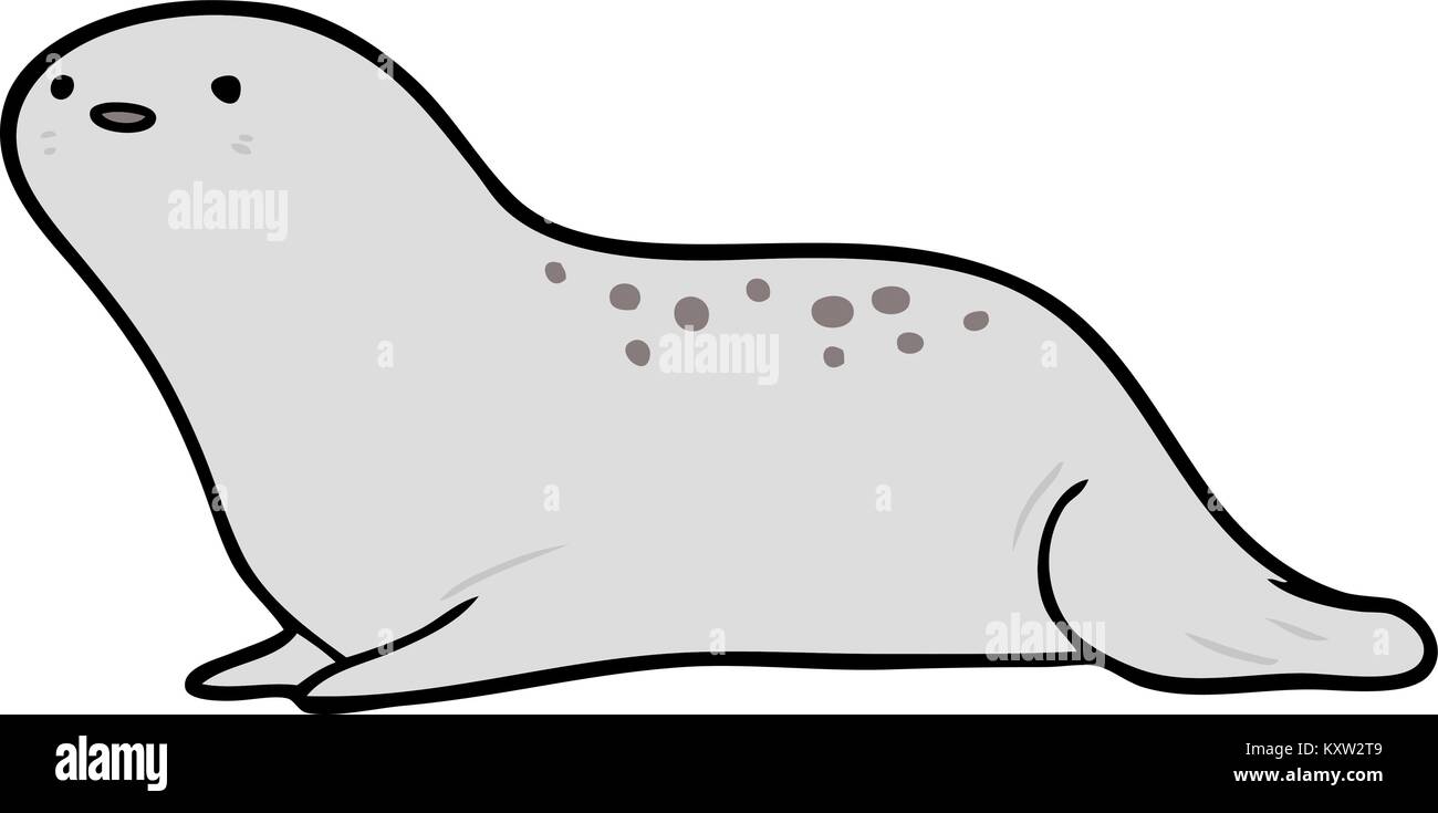 cute cartoon seal Stock Vector Image & Art - Alamy
