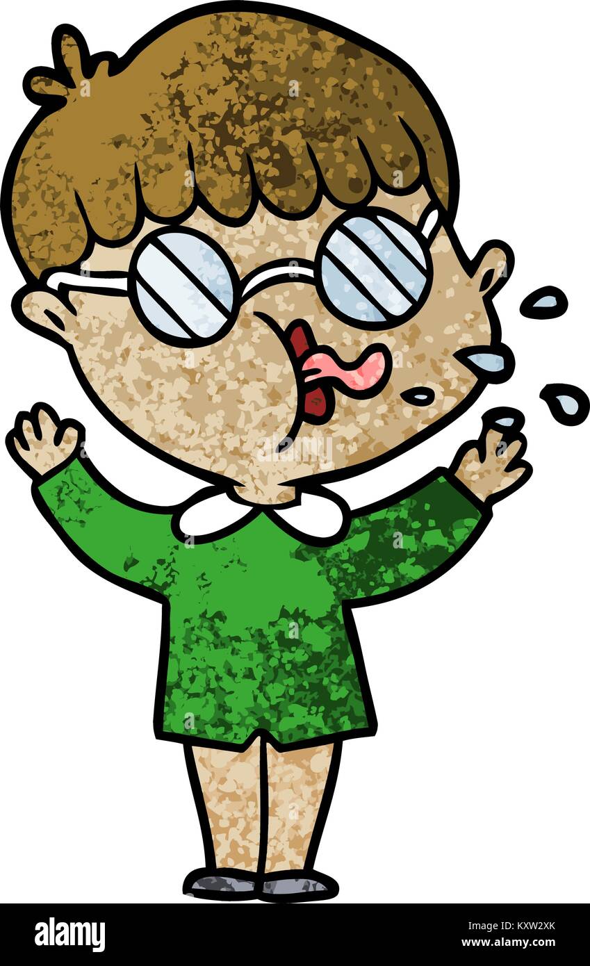 cartoon boy wearing spectacles Stock Vector Image & Art - Alamy