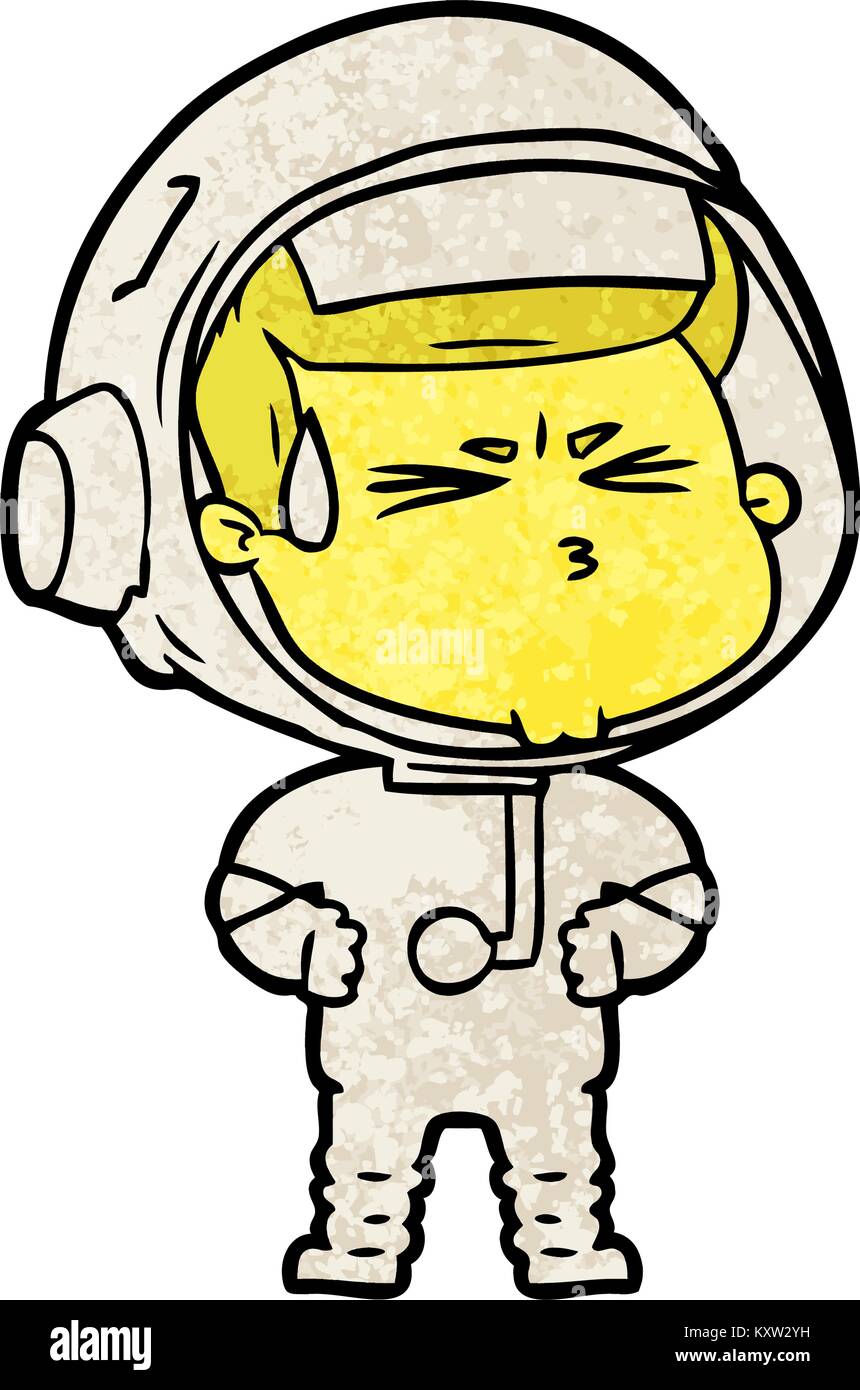 cartoon stressed astronaut Stock Vector Image & Art - Alamy