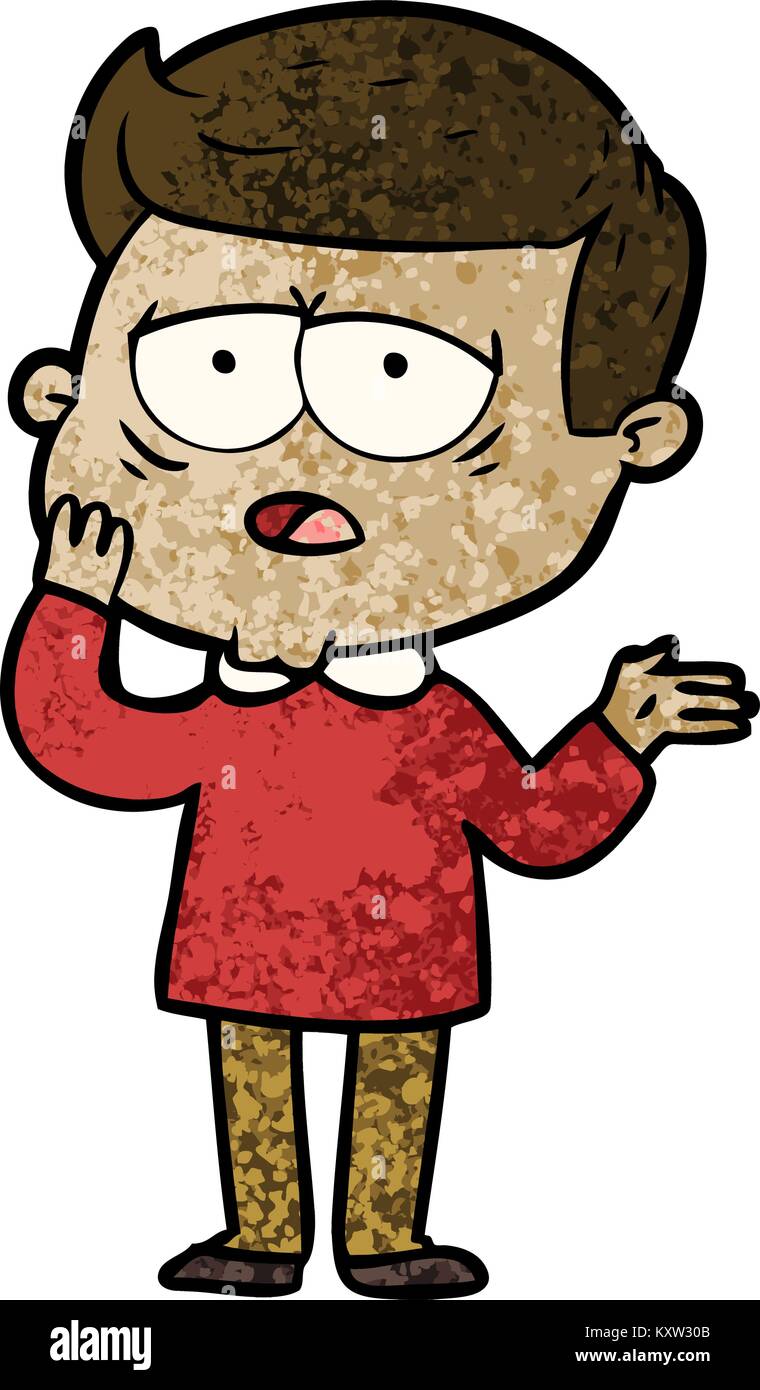 cartoon tired man Stock Vector Image & Art - Alamy