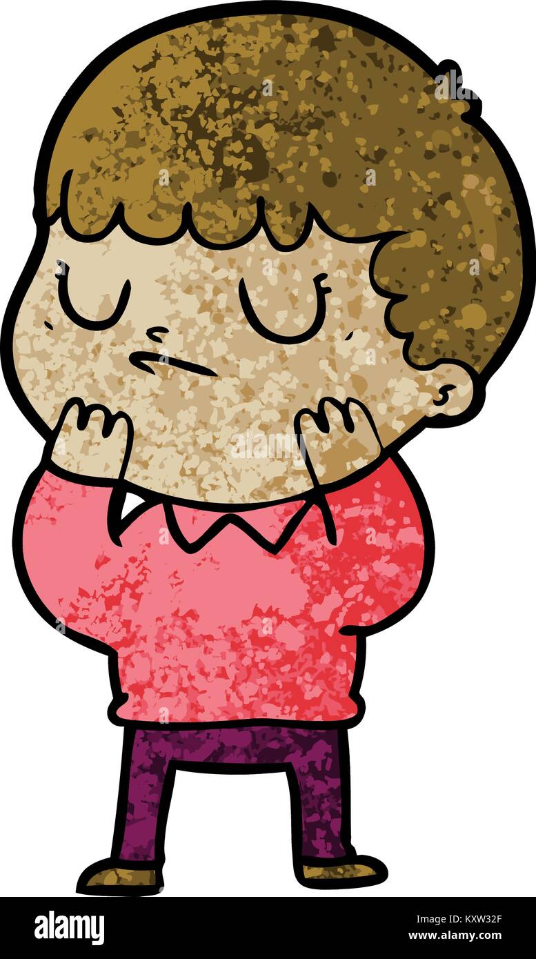 cartoon grumpy boy Stock Vector Image & Art - Alamy