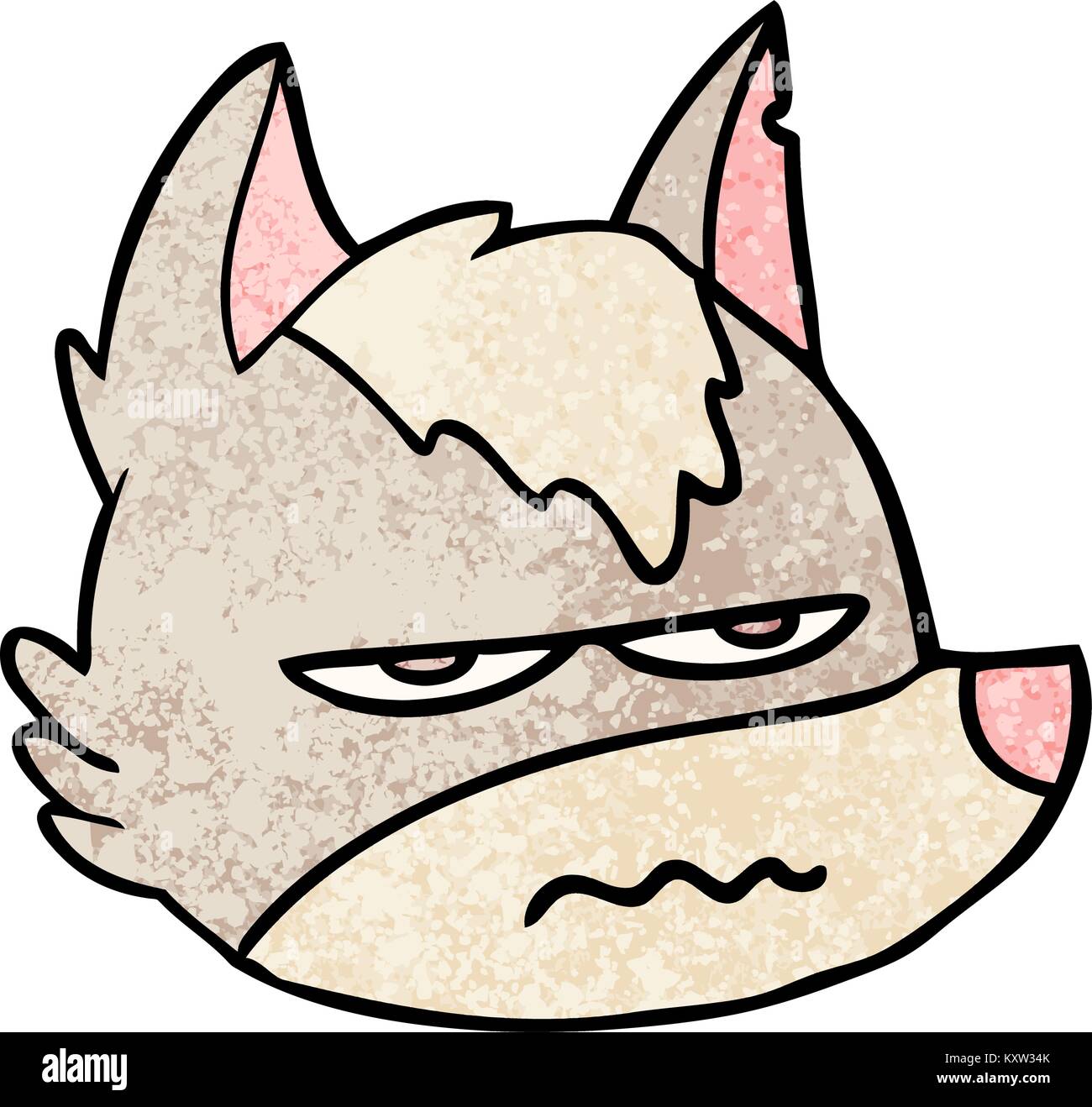 cartoon annoyed wolf face Stock Vector Image & Art - Alamy