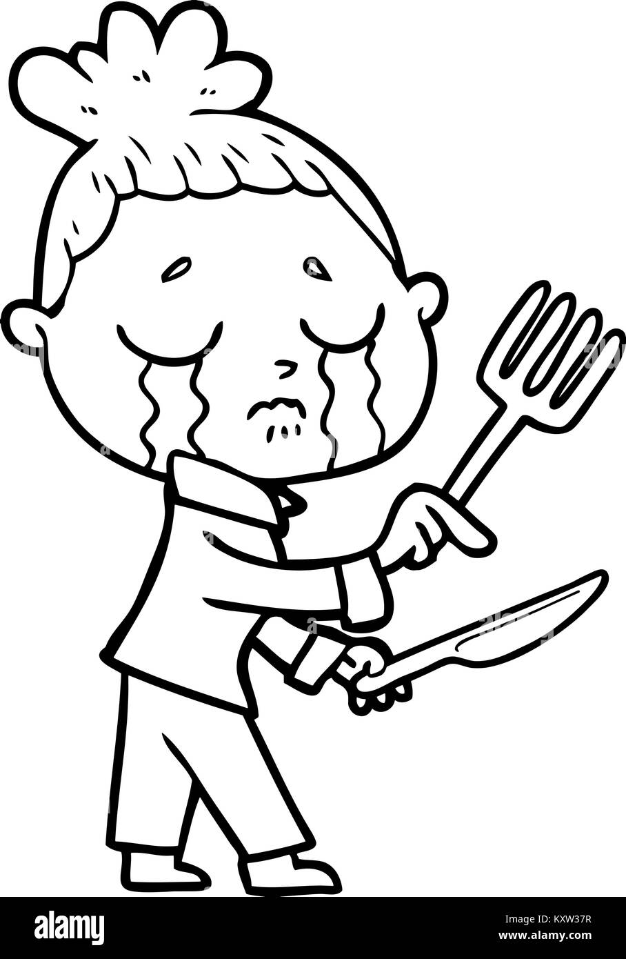 Hungry Woman Cartoon