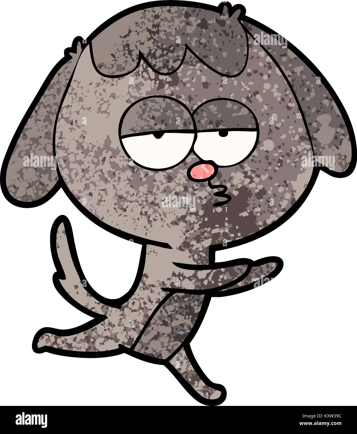 cartoon bored dog running Stock Vector Image & Art - Alamy