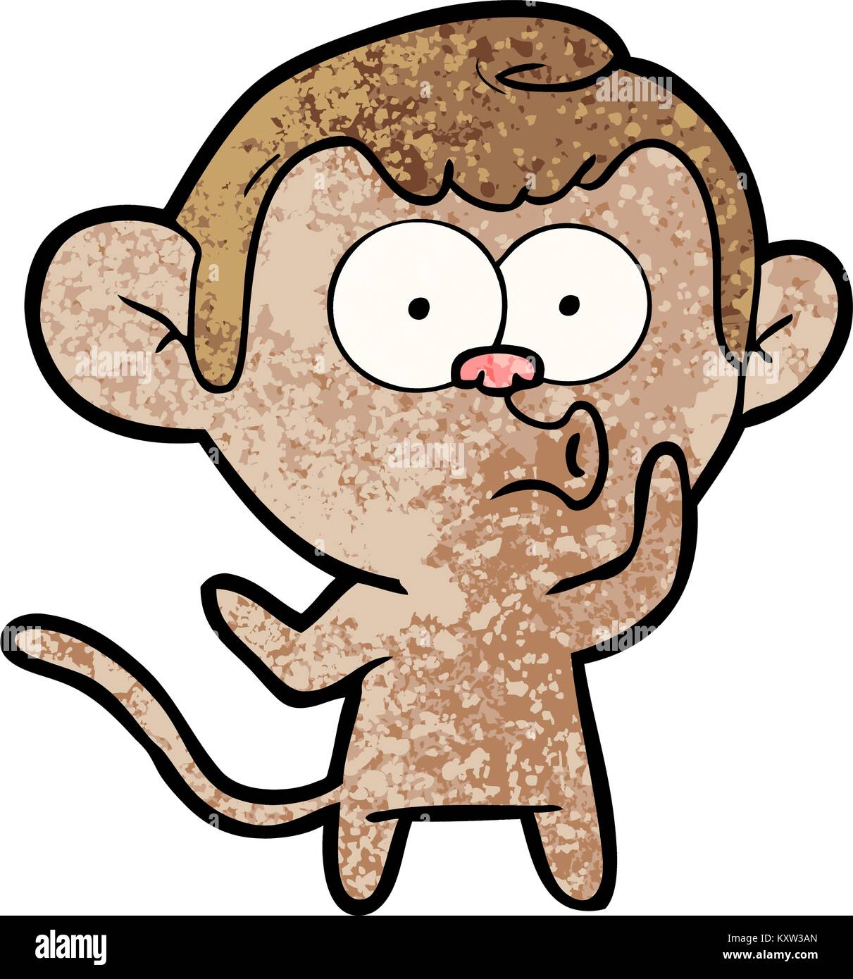 cartoon hooting monkey Stock Vector Image & Art - Alamy
